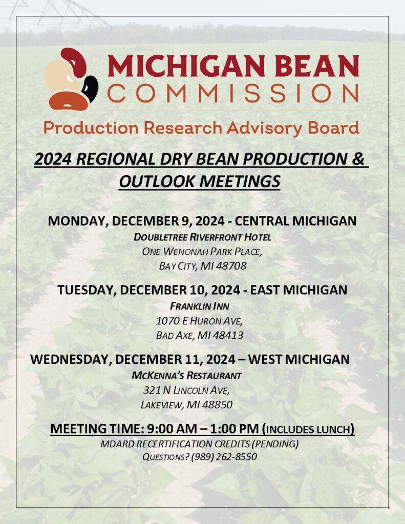 2025 Regional Dry Bean Production and Outlook Meetings - Michigan Beans